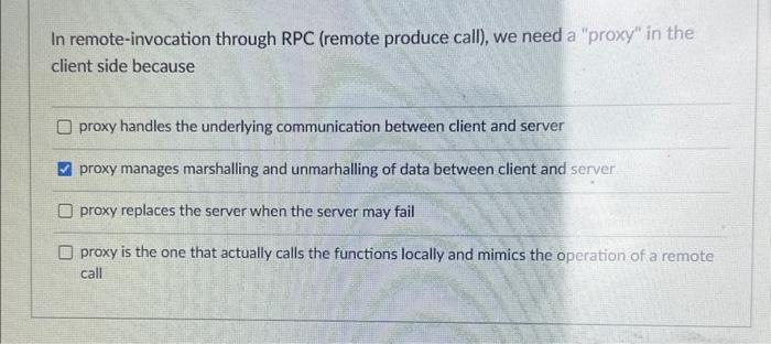 Solved In remote-invocation through RPC (remote produce | Chegg.com