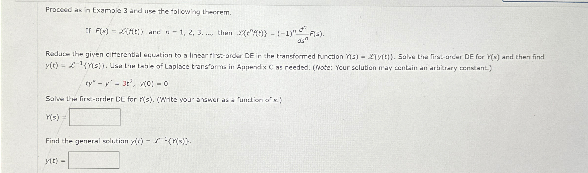 Solved Proceed as in Example 3 ﻿and use the following | Chegg.com