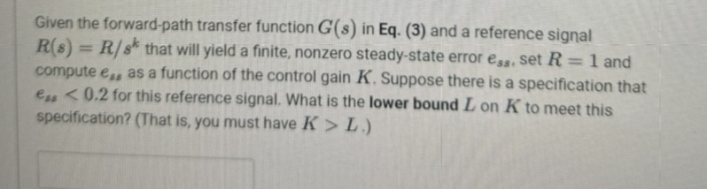 Solved Consider a unity negative feedback control system, | Chegg.com