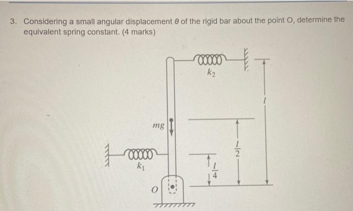 Solved 3. Considering a small angular displacement θ of the | Chegg.com