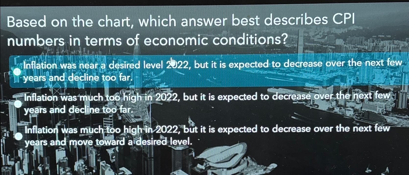 Solved Based on the chart, which answer best describes CPI | Chegg.com
