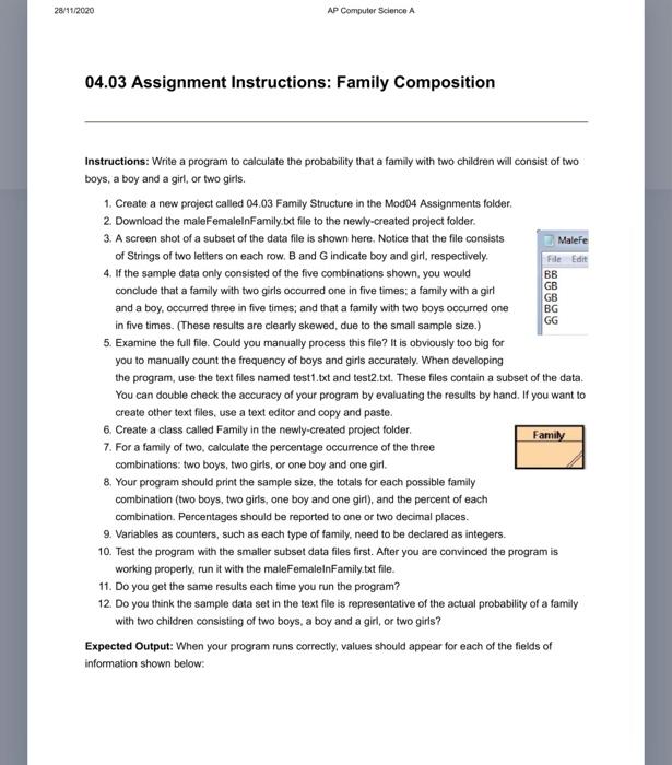 Solved 04.03 Assignment Instructions: Family Composition | Chegg.com
