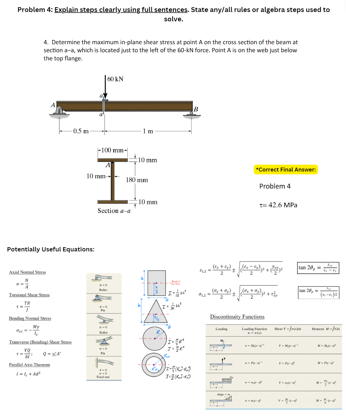 Solved Problem 4: Explain steps clearly using full | Chegg.com