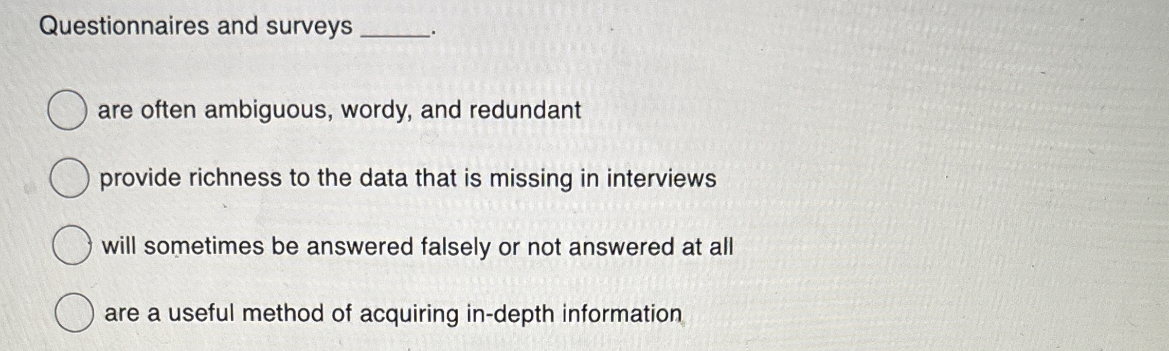 Solved Questionnaires and surveysare often ambiguous, wordy, | Chegg.com