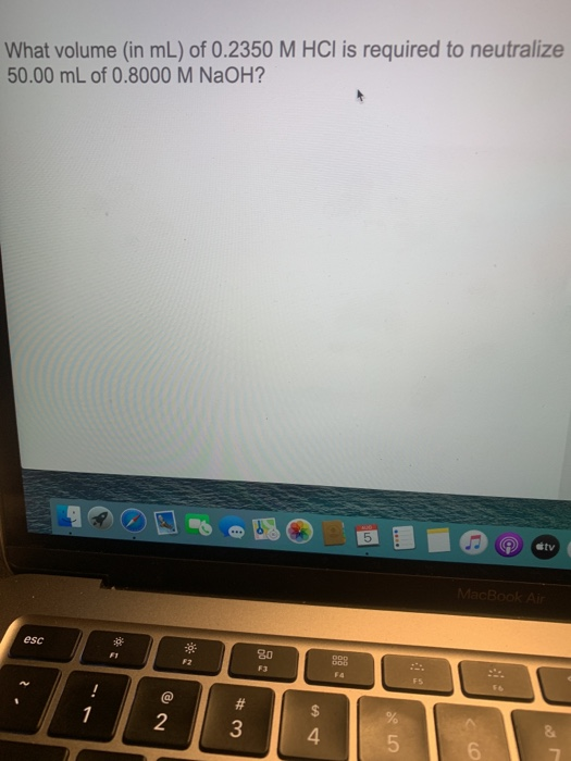 Solved What volume (in mL) of 0.2350 M HCl is required to | Chegg.com