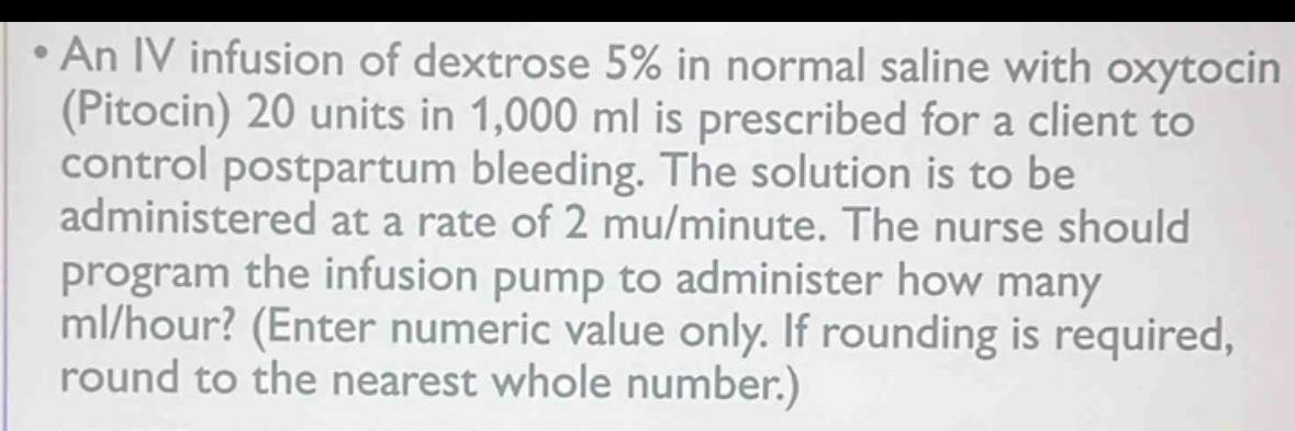 Solved An IV infusion of dextrose 5% ﻿in normal saline with | Chegg.com