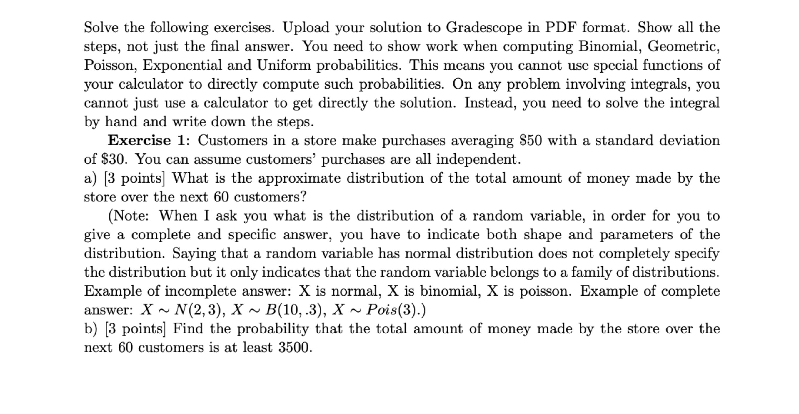 Solved Solve the following exercises. Upload your solution | Chegg.com