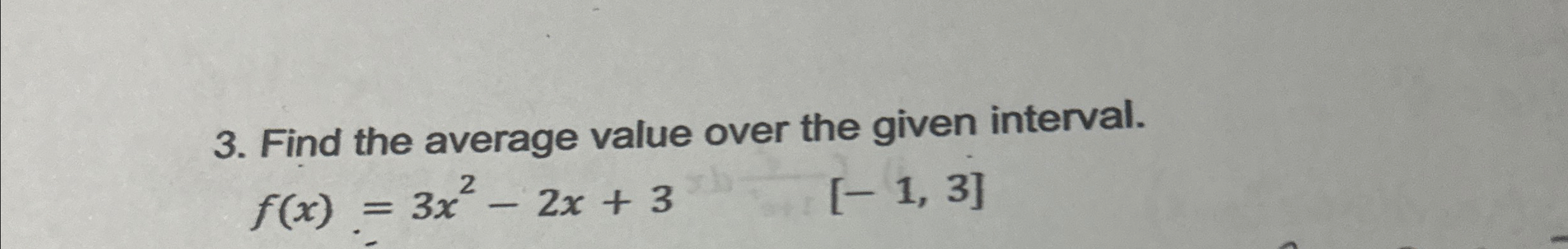 Solved Find the average value over the given | Chegg.com
