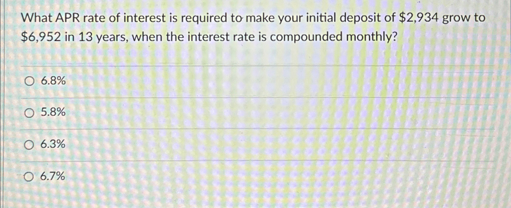 What APR rate of interest is required to make your | Chegg.com