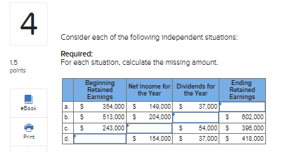 Solved 4Consider each of the following independent | Chegg.com