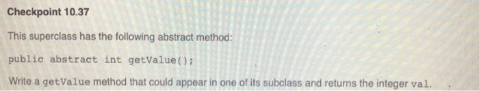 Solved Checkpoint 10.37 This superclass has the following | Chegg.com