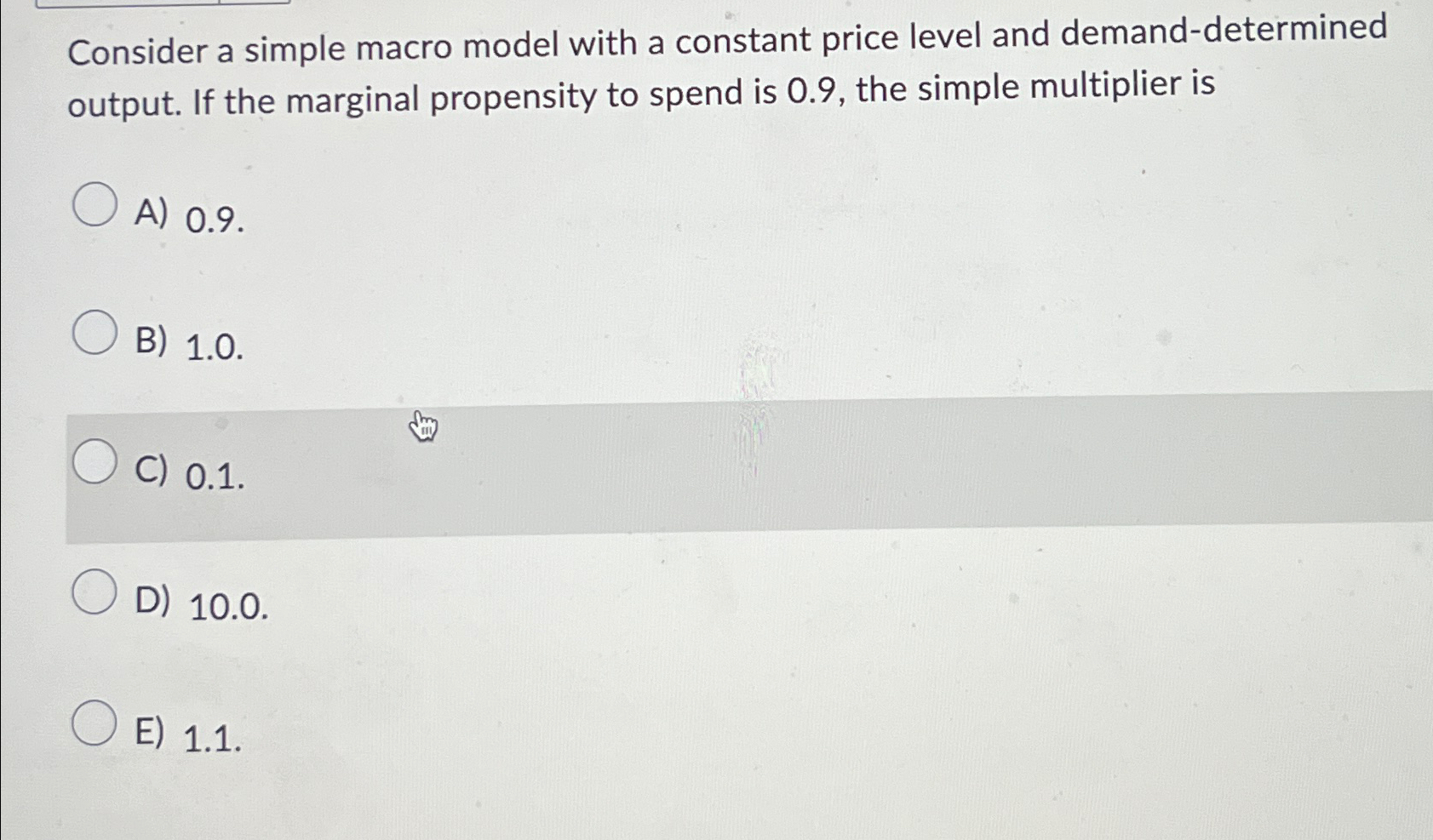Solved Consider a simple macro model with a constant price | Chegg.com