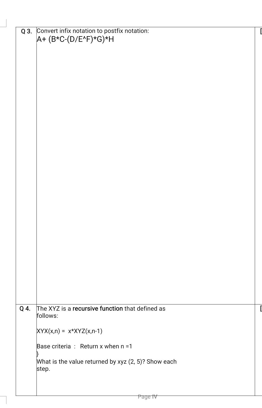 Solved Q3. Convert infix notation to postfix notation: A+ | Chegg.com