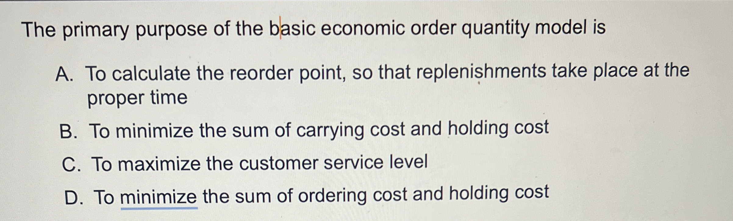 Solved The primary purpose of the basic economic order | Chegg.com