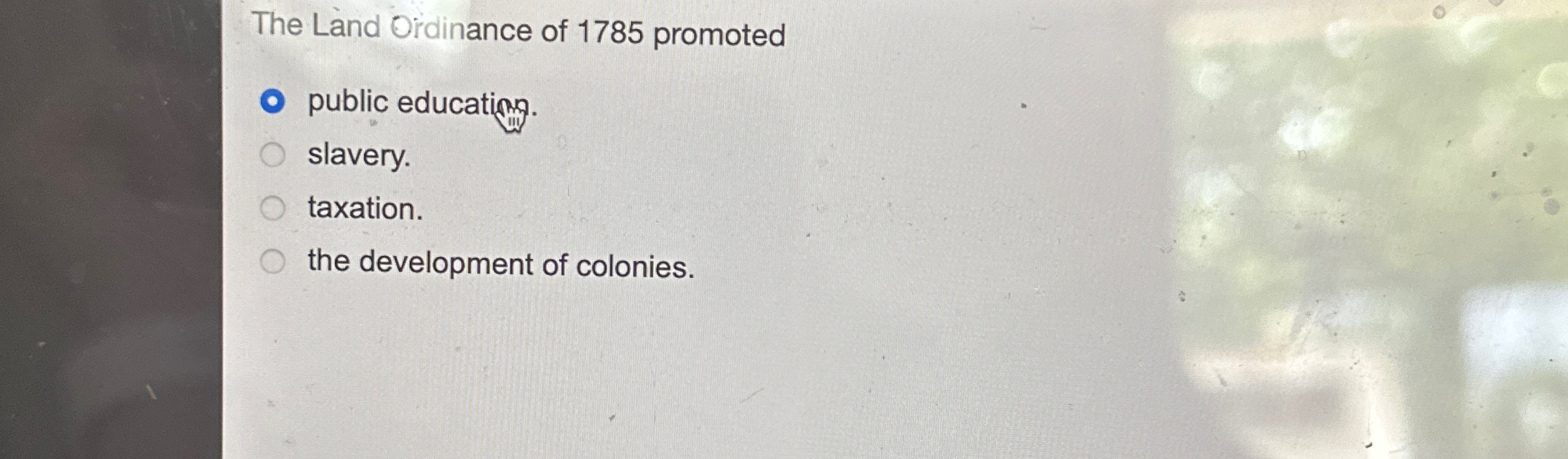Solved The Land Ordinance of 1785 ﻿promotedpublic | Chegg.com