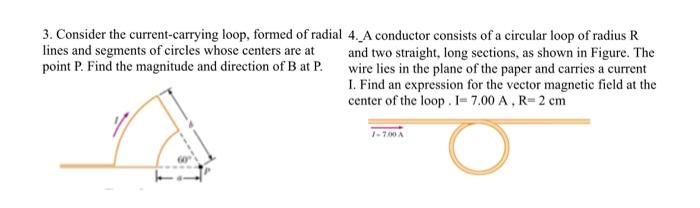 Solved 3. Consider the current-carrying loop, formed of | Chegg.com