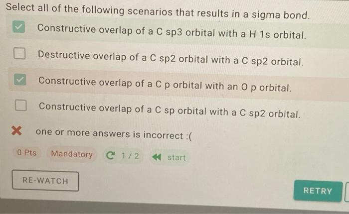 Solved Select all of the following scenarios that results in | Chegg.com