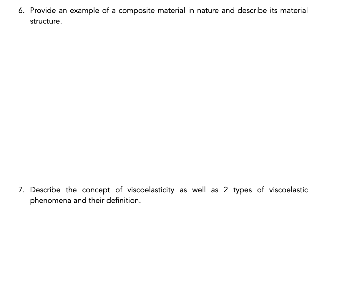 Solved 1.Provide an example of a composite material in | Chegg.com