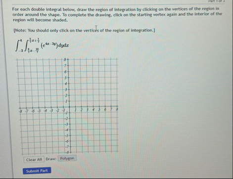 Solved PationsFor each double integral below, draw the | Chegg.com