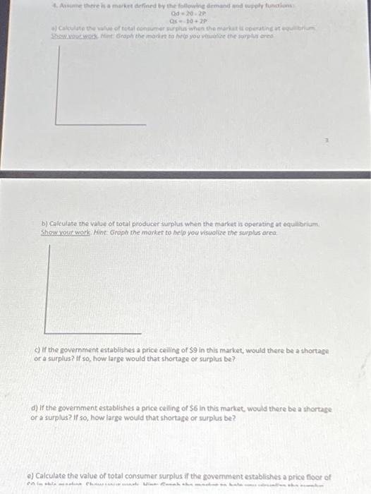 Solved 1. Assume there is a market defined by the following | Chegg.com