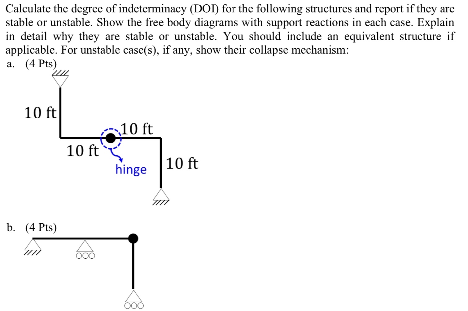 Solved Calculate the degree of indeterminacy (DOI) ﻿for the | Chegg.com