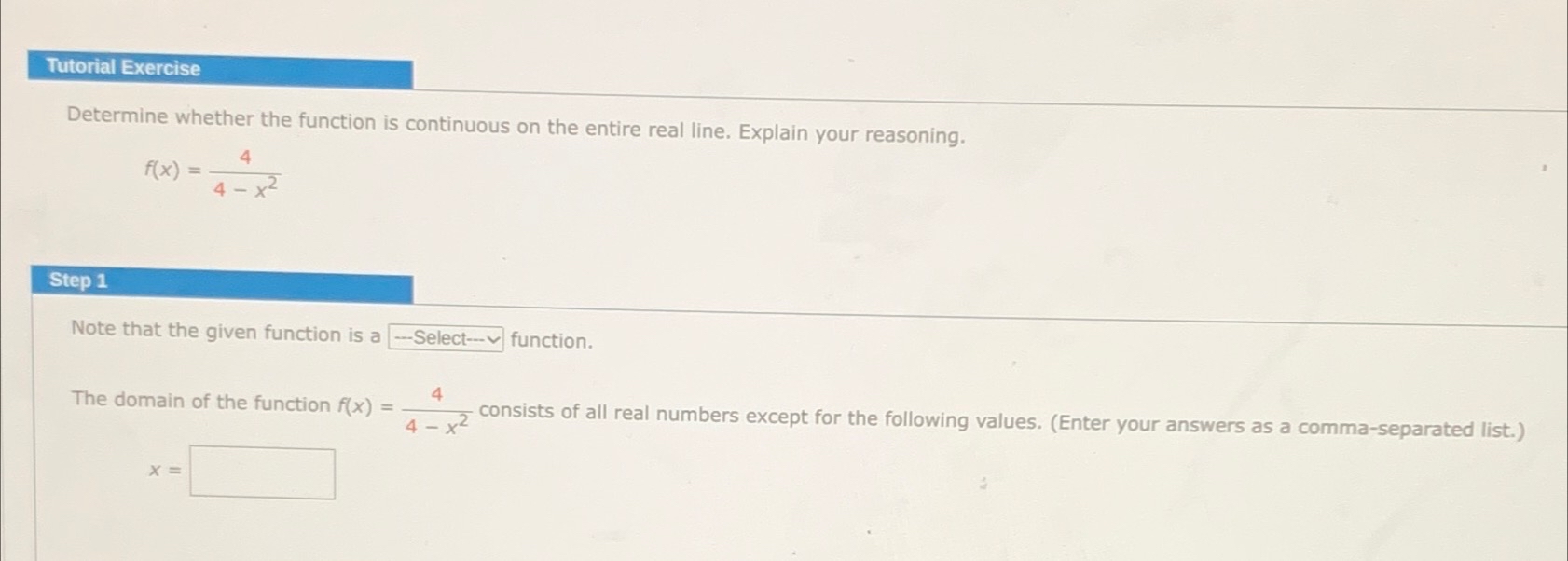 Solved Tutorial ExerciseDetermine whether the function is | Chegg.com