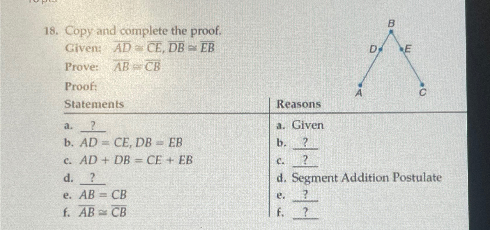 Solved Copy and complete the proof.Given: | Chegg.com
