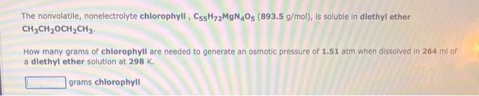 Solved The nonvolatile, nonelectrolyte glucose, | Chegg.com