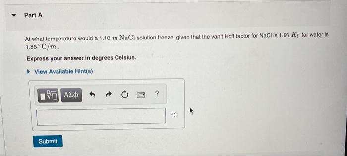 Solved Colligative properties, such as boiling point | Chegg.com