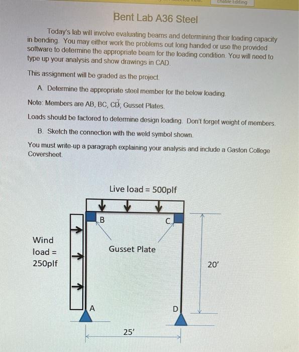 Solved Today's lab will involve evaluating beams and | Chegg.com