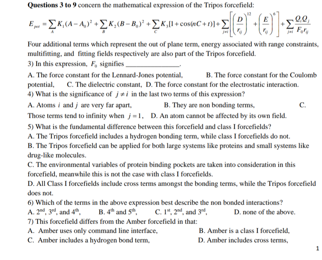 Solved Questions 3 ﻿to 9 ﻿concern the mathematical | Chegg.com