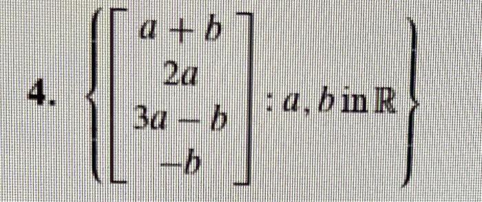 Solved For each subspace in Exercises 1-8, (a) find a basis, | Chegg.com