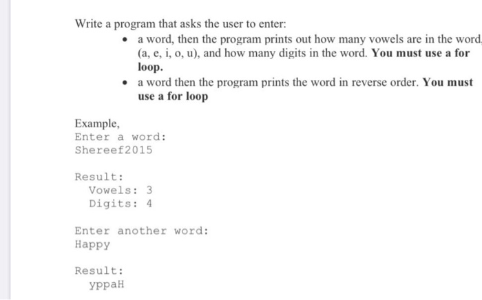 Solved Write a program that asks the user to enter: • a | Chegg.com