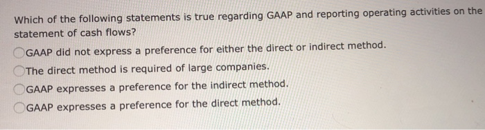 Solved Which of the following statements is true regarding | Chegg.com
