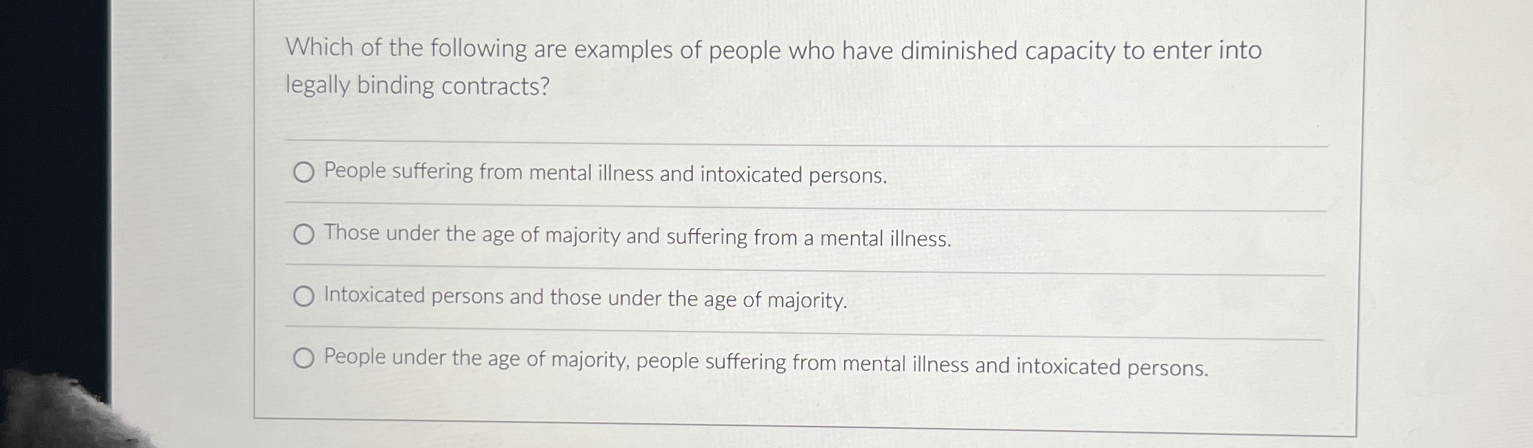 Solved Which of the following are examples of people who | Chegg.com