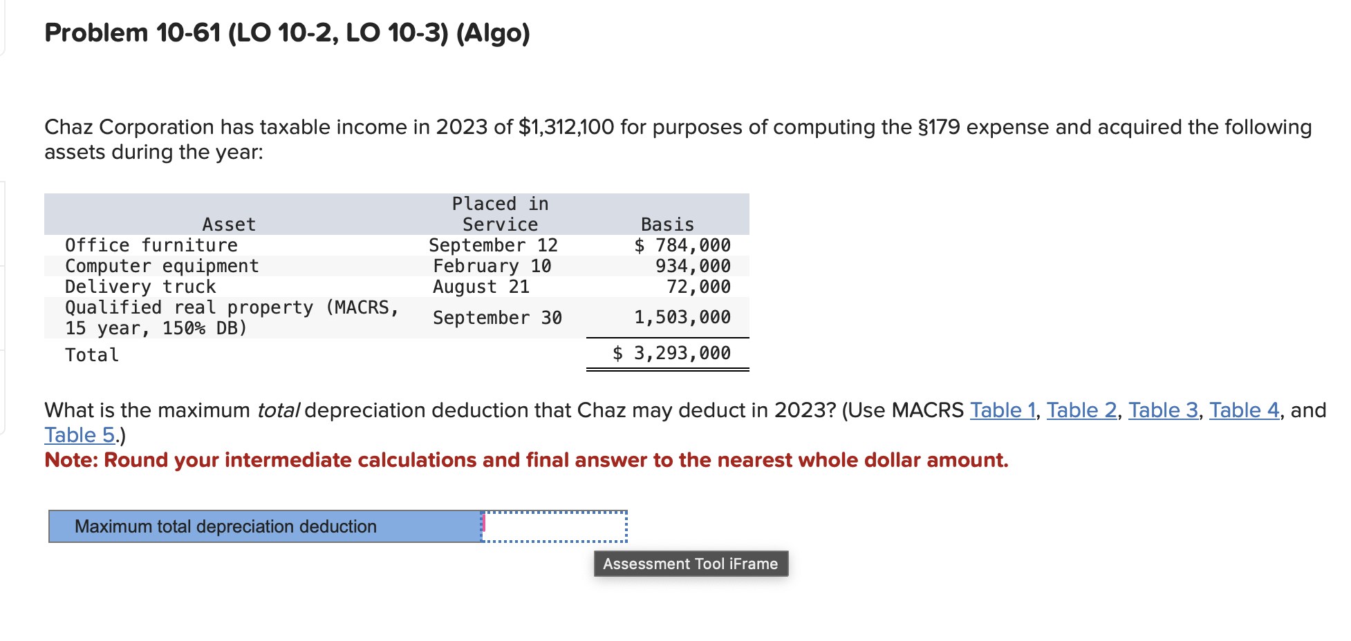 Solved Problem 10-61 (LO 10-2, LO 10-3) (Algo)Chaz | Chegg.com Solved Problem 10-61 (LO 10-2, LO 10-3) (Algo)Chaz | Chegg.com