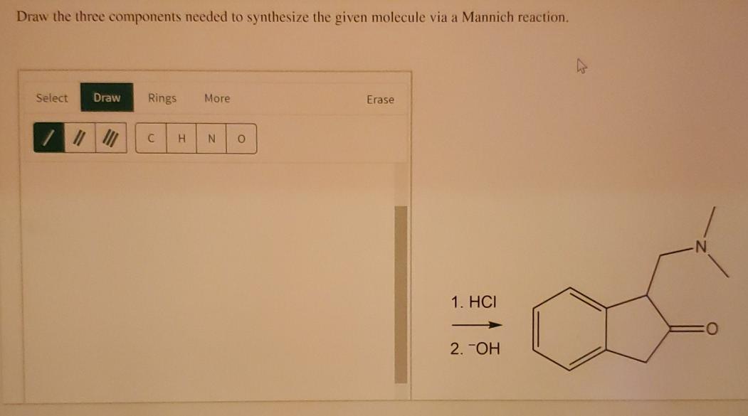 Solved Draw the three components needed to synthesize the | Chegg.com