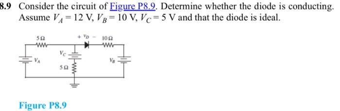 Solved 9 Consider the circuit of Figure P8.9. Determine | Chegg.com