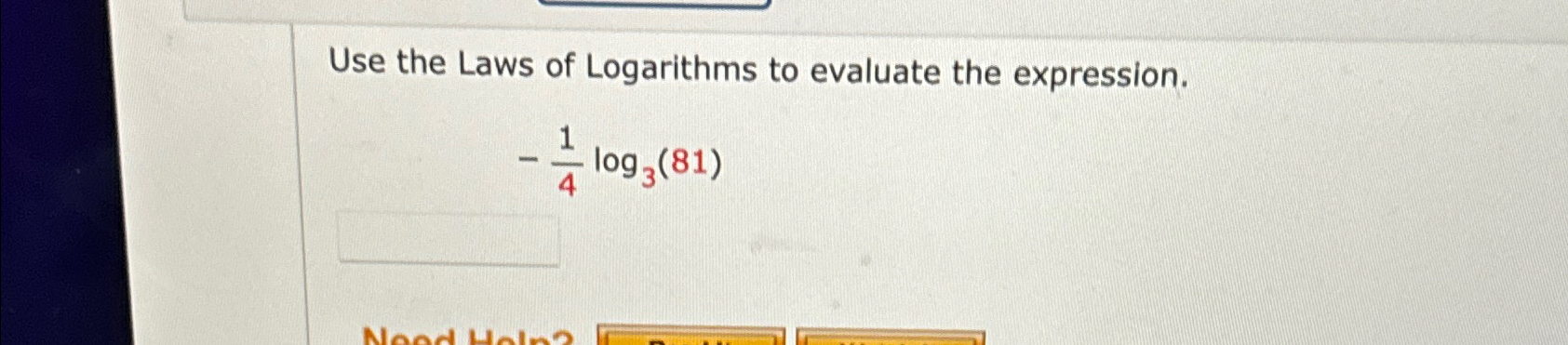Solved Use the Laws of Logarithms to evaluate the | Chegg.com