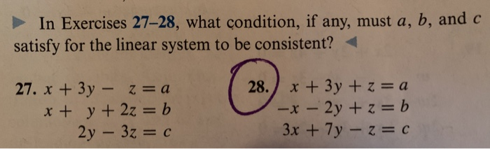 Solved In Exercise 27-28, What condition, if any, must a, b, | Chegg.com