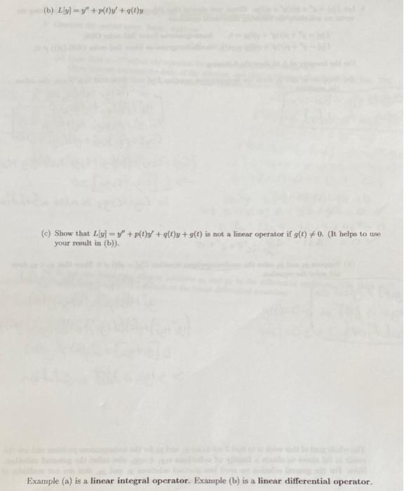 Solved B. Linear Operators. Definition: An operator is a | Chegg.com