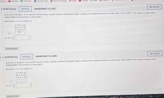 Solved UNBoUNDED if the function is unbounded? Maximlre | Chegg.com