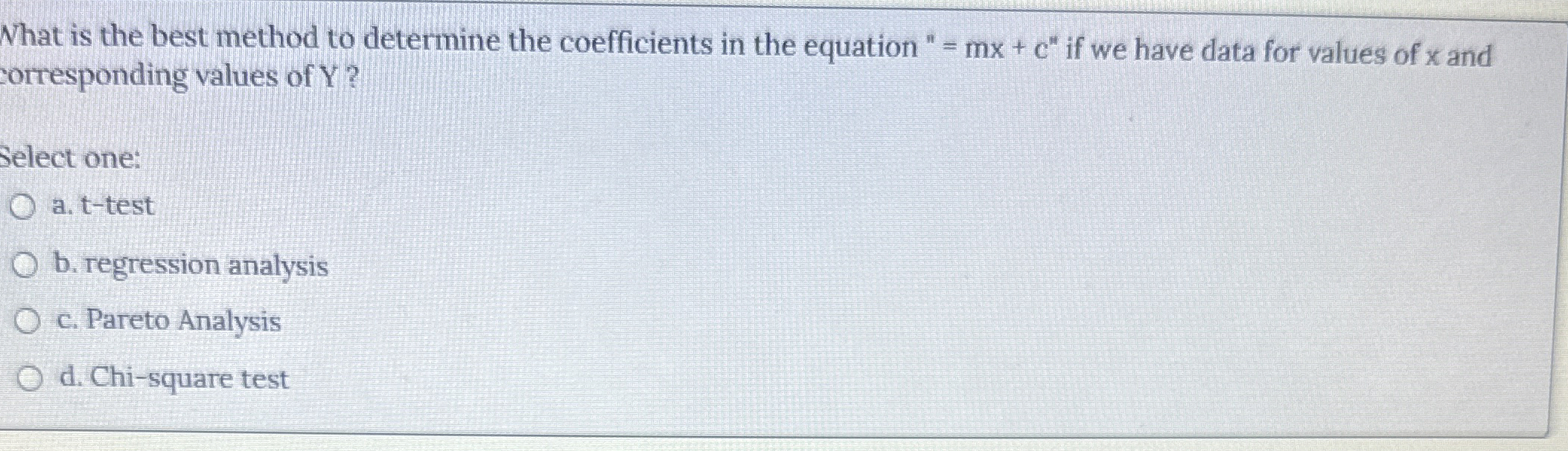 Solved What is the best method to determine the coefficients | Chegg.com