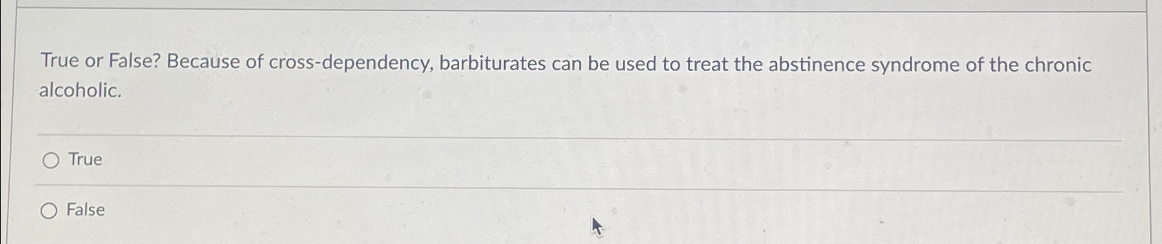 Solved True or False? Because of cross-dependency, | Chegg.com