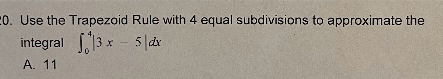 Use the Trapezoid Rule with 4 ﻿equal subdivisions to | Chegg.com