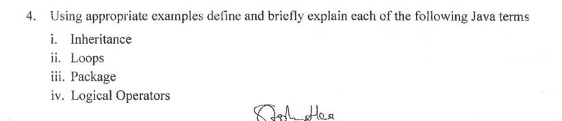 Solved 4. Using appropriate examples define and briefly | Chegg.com