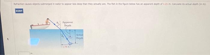 Solved Refraction causes objects submerged in water to | Chegg.com