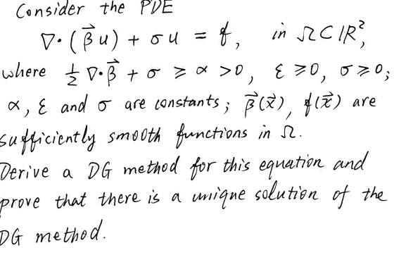 Solved Derive a DG method for this equation and prove that | Chegg.com