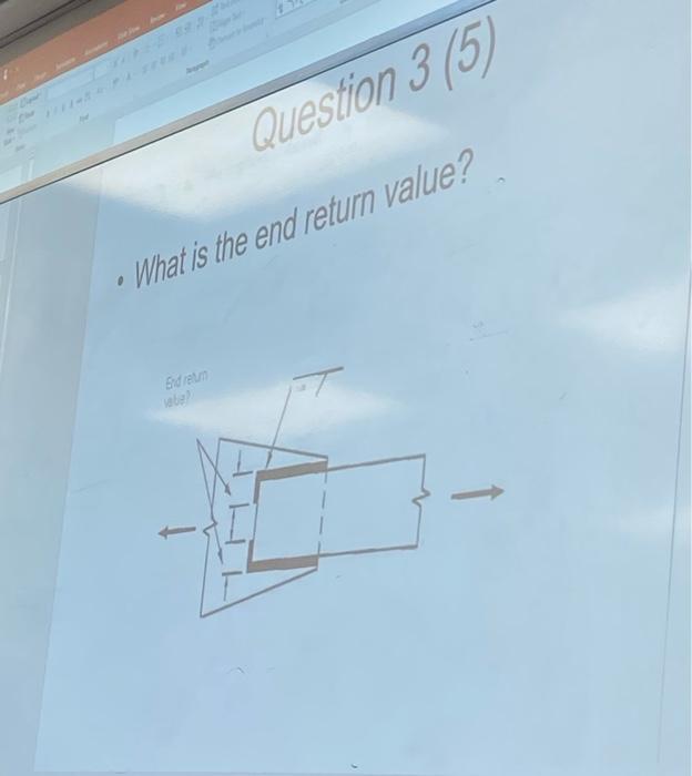 Question 3(5) - What is the end return value? | Chegg.com