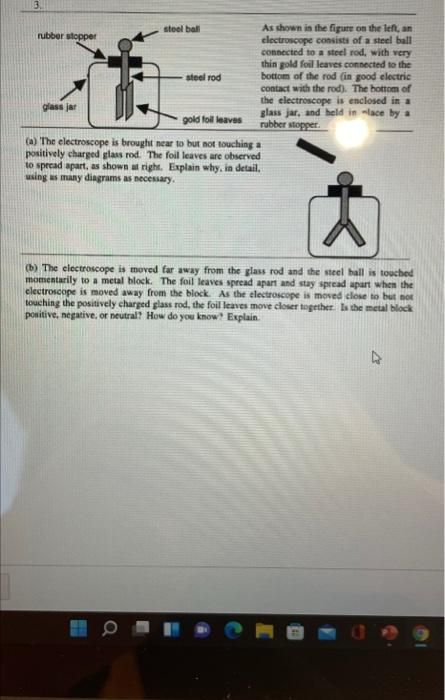 Solved is the metal block positive neutral or negative? and | Chegg.com